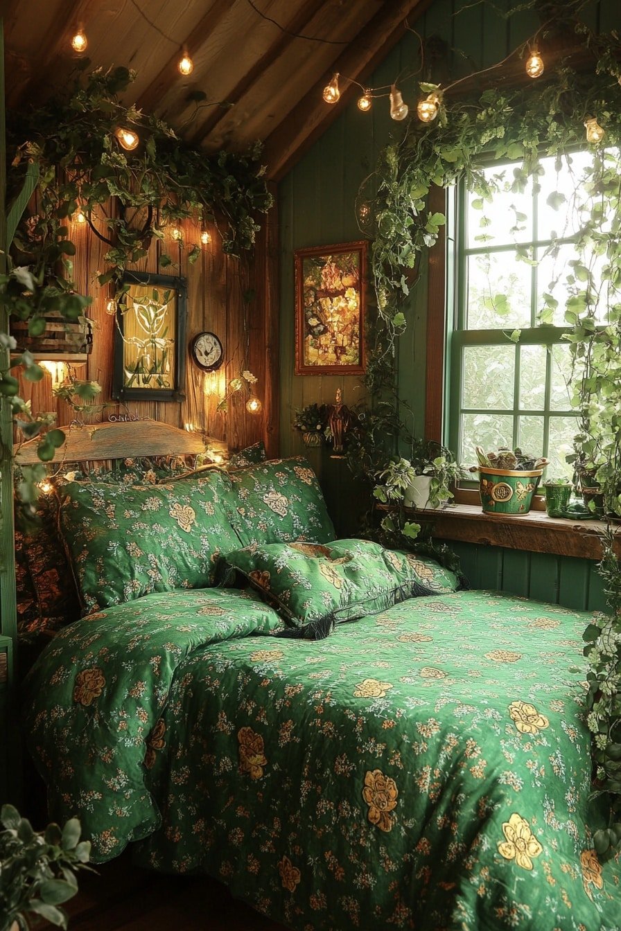 29 Green Fantasy Bedroom Ideas For A Tranquil And Enchanting Space ...