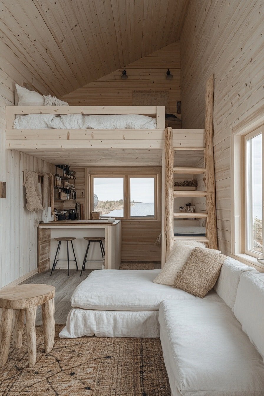 29 Small Cabin Interior With Loft Ideas For A Stylish And Efficient ...