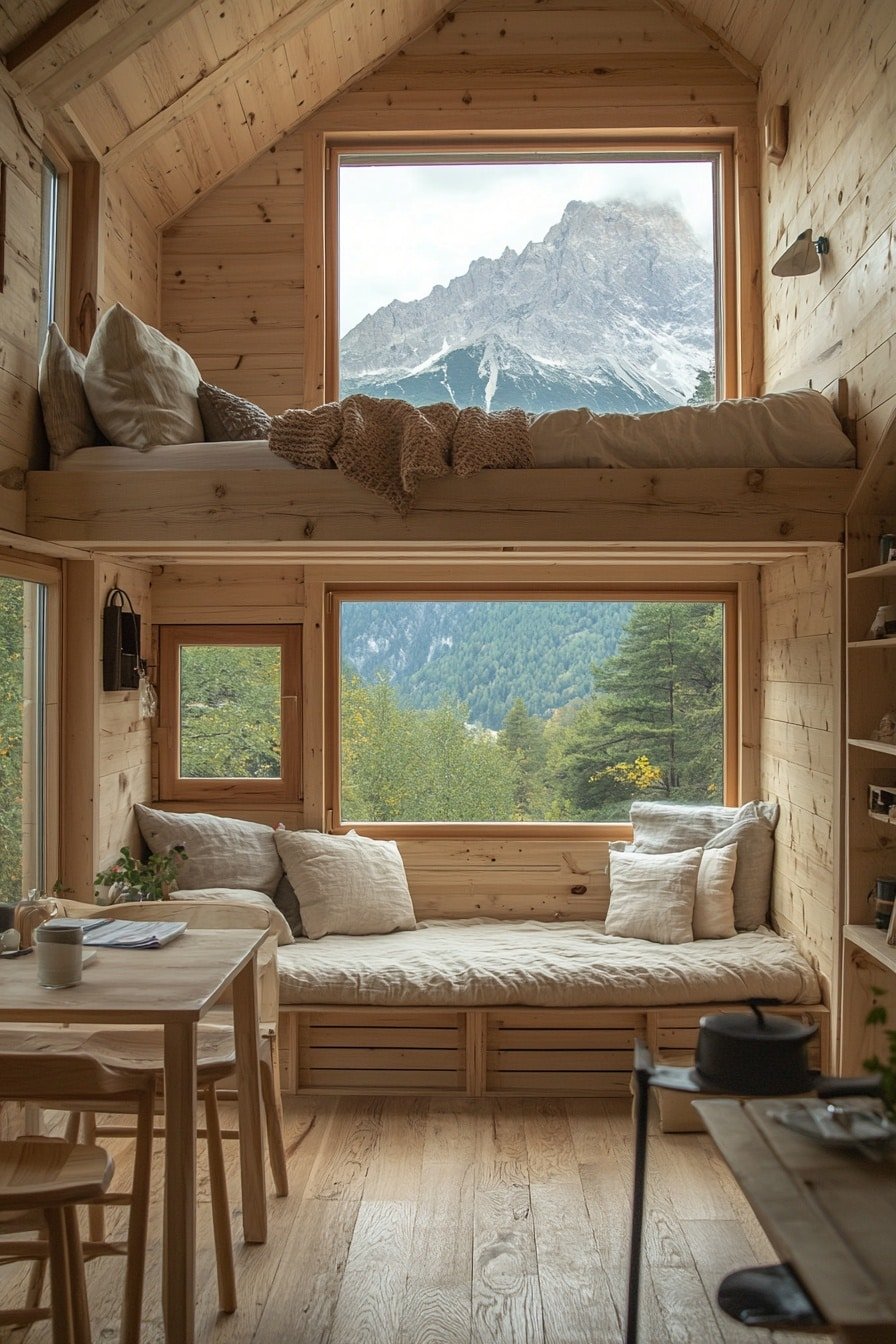 29 Small Cabin Interior With Loft Ideas For A Stylish And Efficient ...