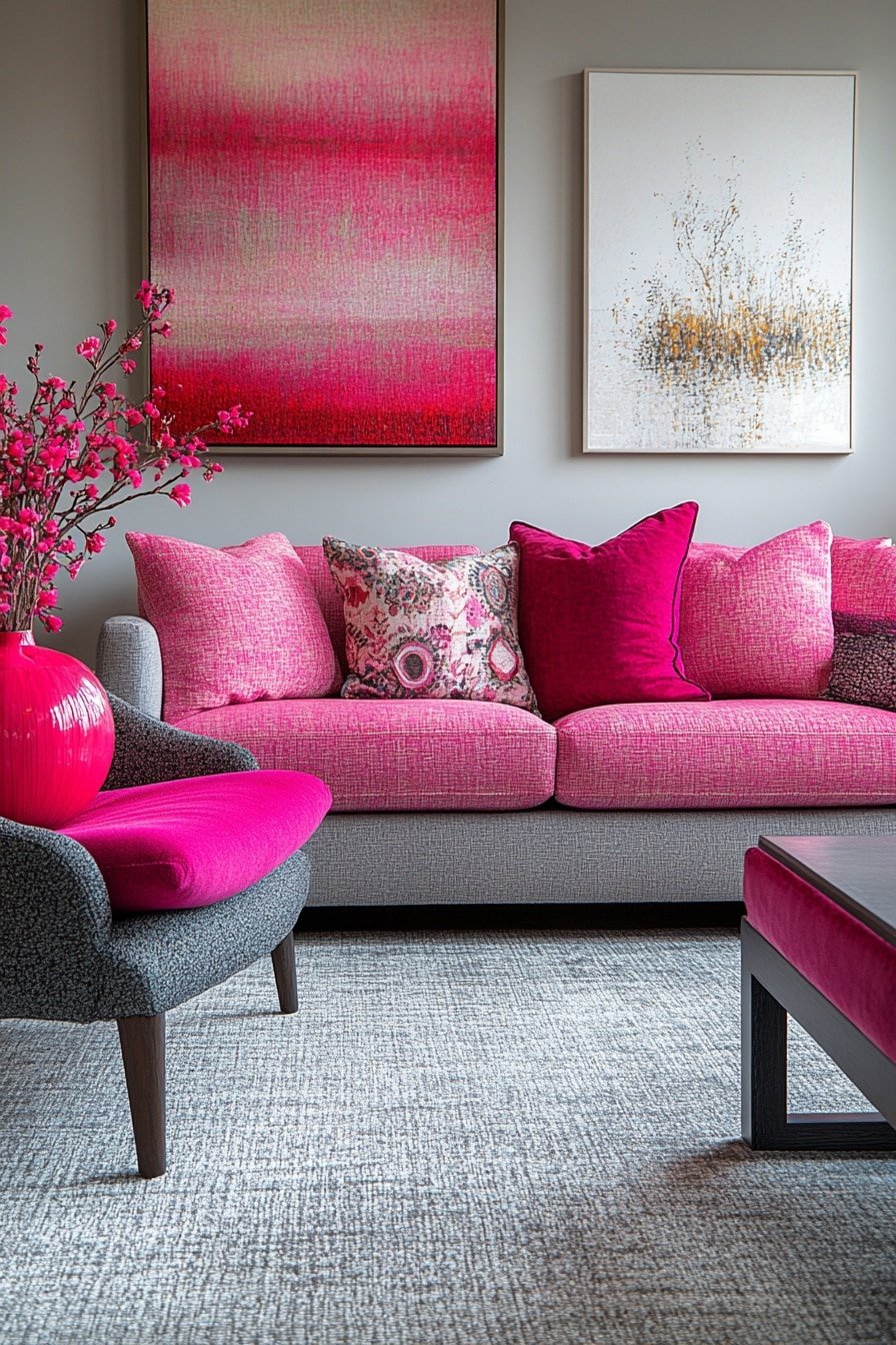 29 Pink Living Room Ideas To Brighten Your Space With A Playful Twist ...
