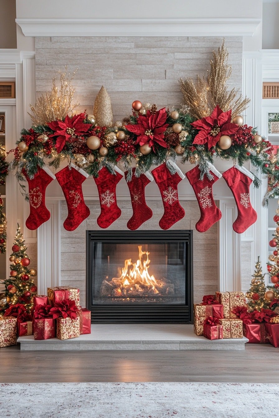 29 Fireplace Christmas Decorations For A Picture-Perfect Holiday ...