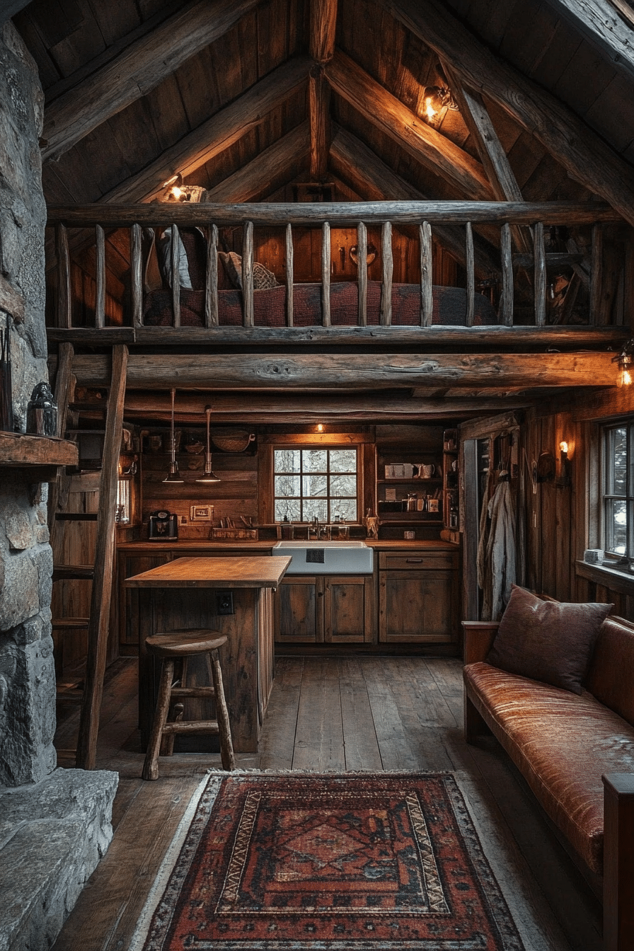 29 Small Cabin Interior With Loft Ideas For A Stylish And Efficient ...