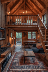 29 Small Cabin Interior With Loft Ideas For A Stylish And Efficient ...