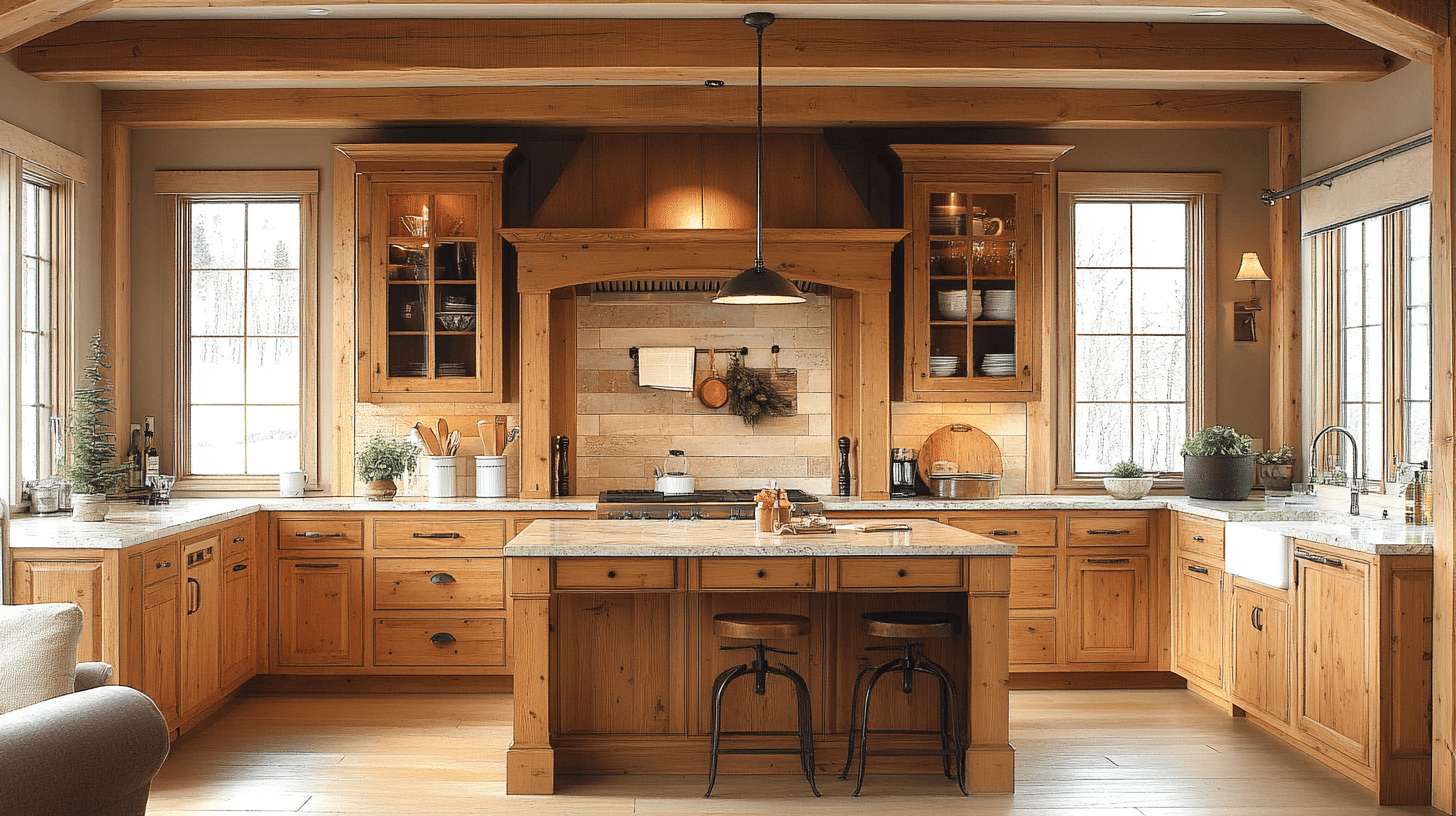 29 Log Home Kitchens To Design A Kitchen That Feels Like A Mountain ...