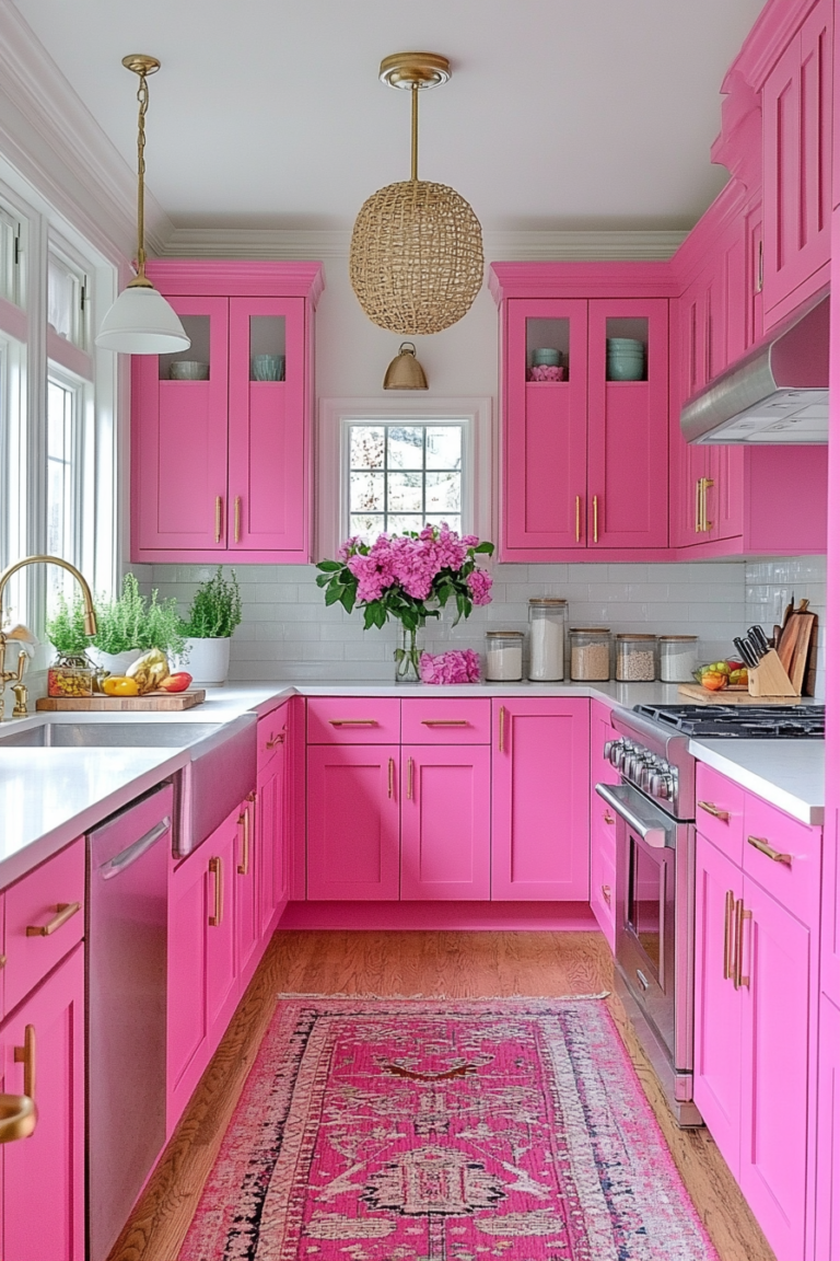 29 Pink Kitchen Ideas Decor To Bring A Smile To Your Everyday Routine ...