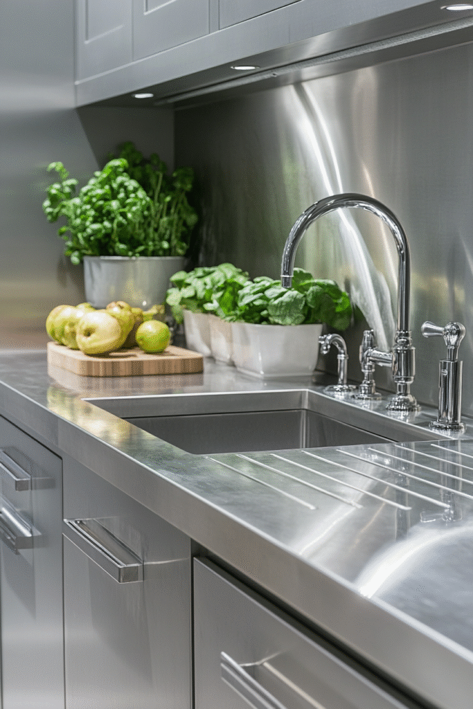 29 Stainless Steel Kitchen Countertops That Blend Durability And Beauty ...