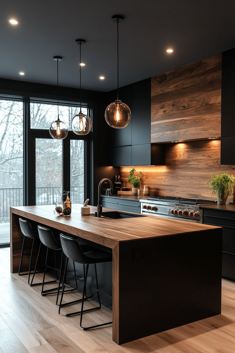 29 Black And Wood Kitchen Ideas That Feel Warm Stylish And Inviting