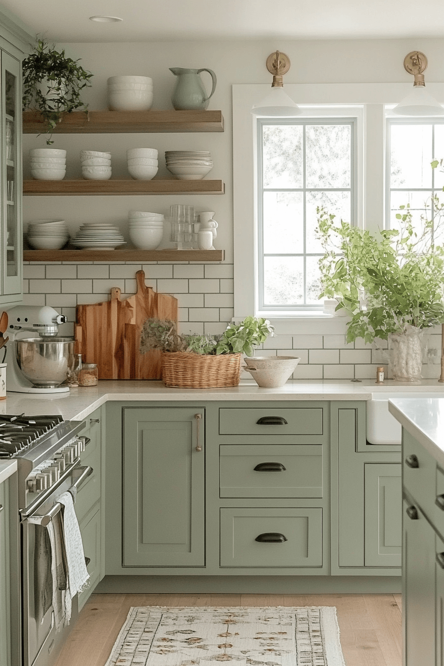 29 Sage Green Kitchen Cabinets That Brighten Everyday Living - Learn ...