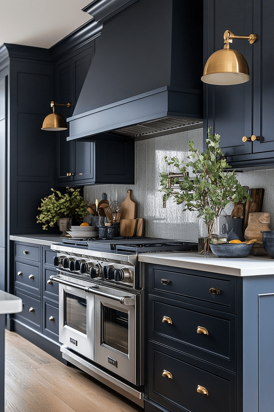29 Dark Blue Kitchen Cabinets That Feel Modern And Sophisticated ...