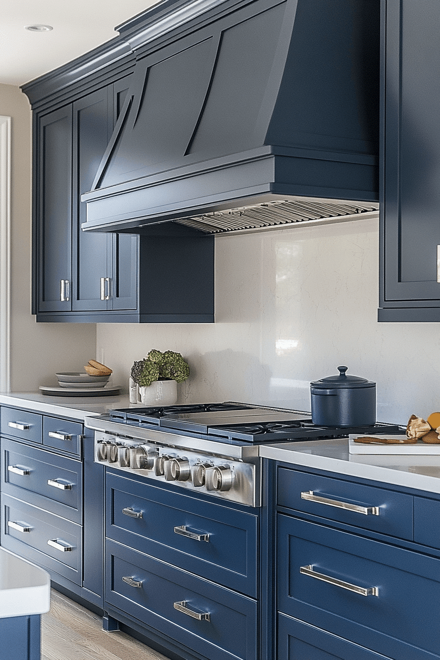 29 Dark Blue Kitchen Cabinets That Feel Modern And Sophisticated ...
