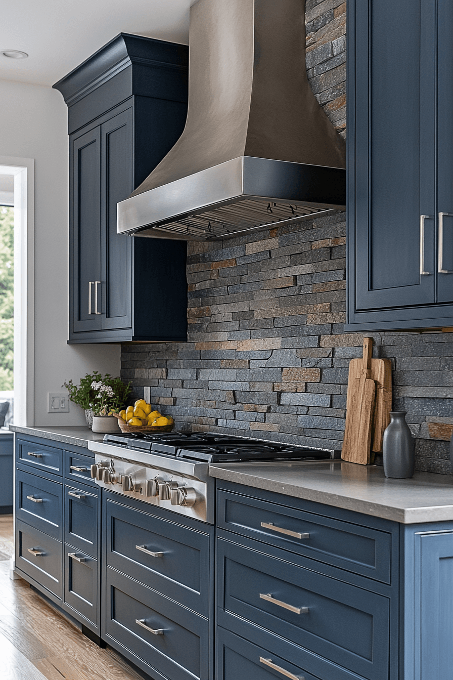 29 Dark Blue Kitchen Cabinets That Feel Modern And Sophisticated ...