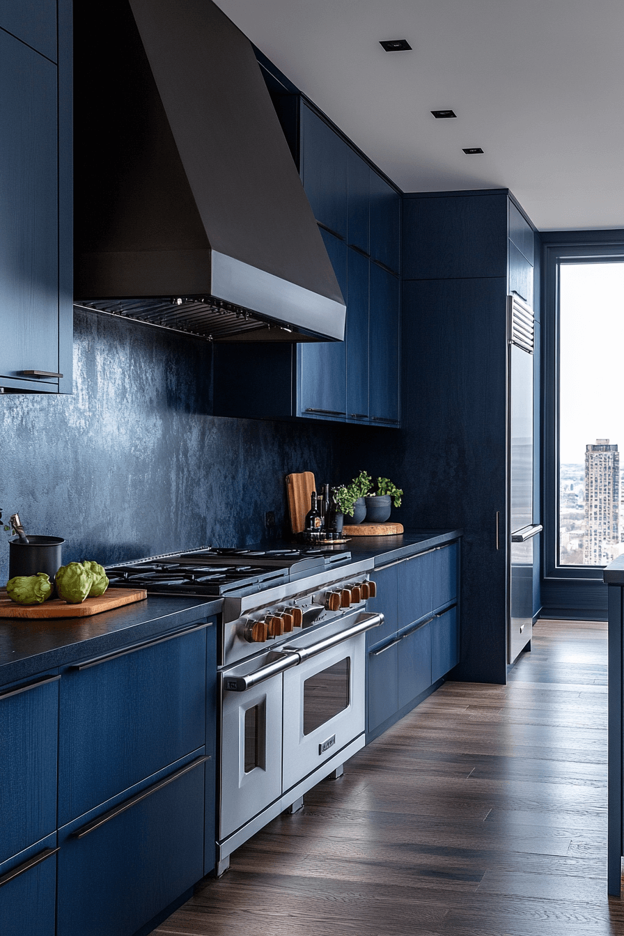 29 Dark Blue Kitchen Cabinets That Feel Modern And Sophisticated ...