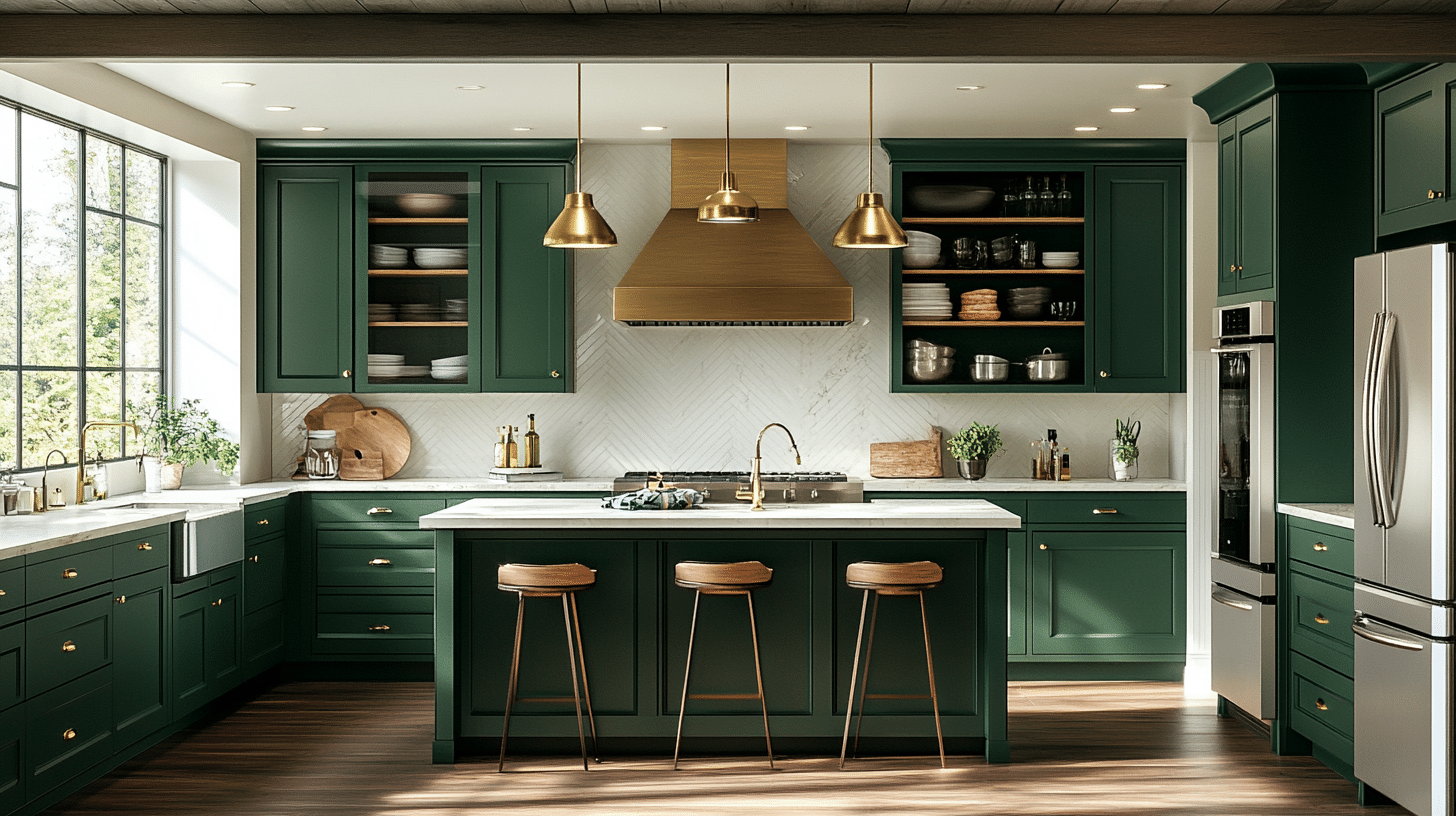 29 Emerald Green Kitchen Cabinets That Turn Kitchens Into Showpieces ...